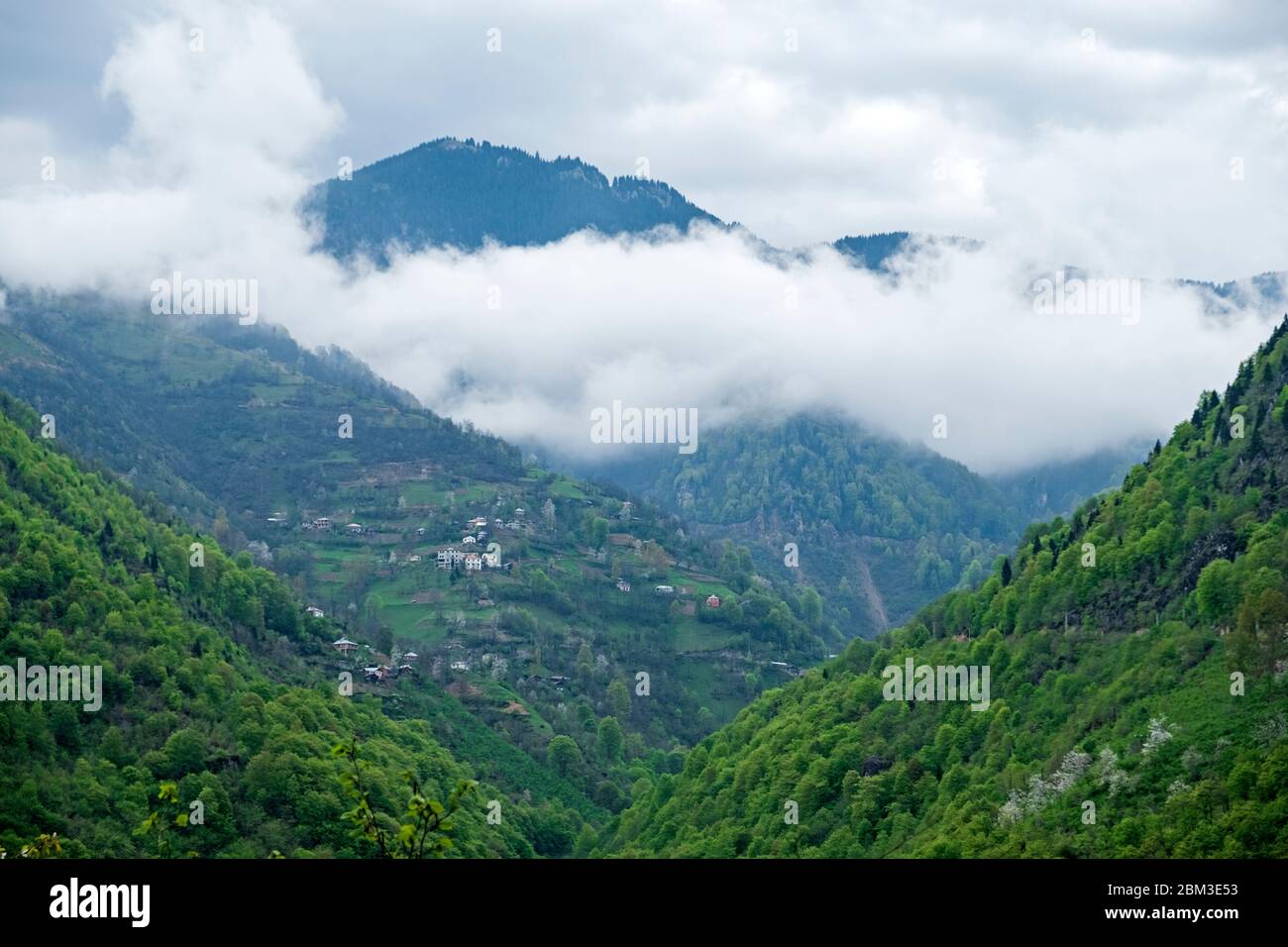 rural landscape from the ormanüstü village of macka district of trabzon ...