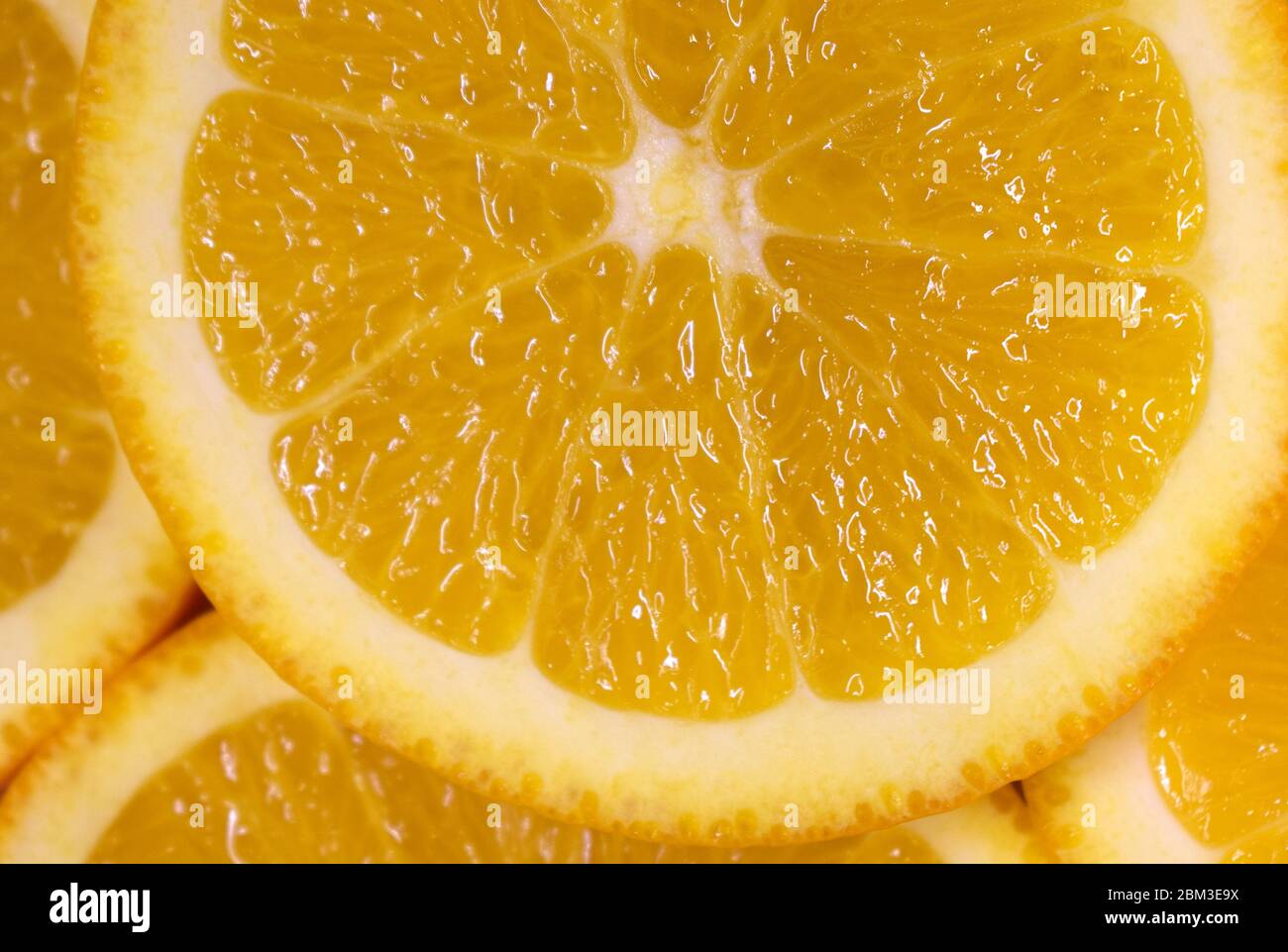 Fresh sliced orange fruit texture. Macro, top view, copy space. Food ...