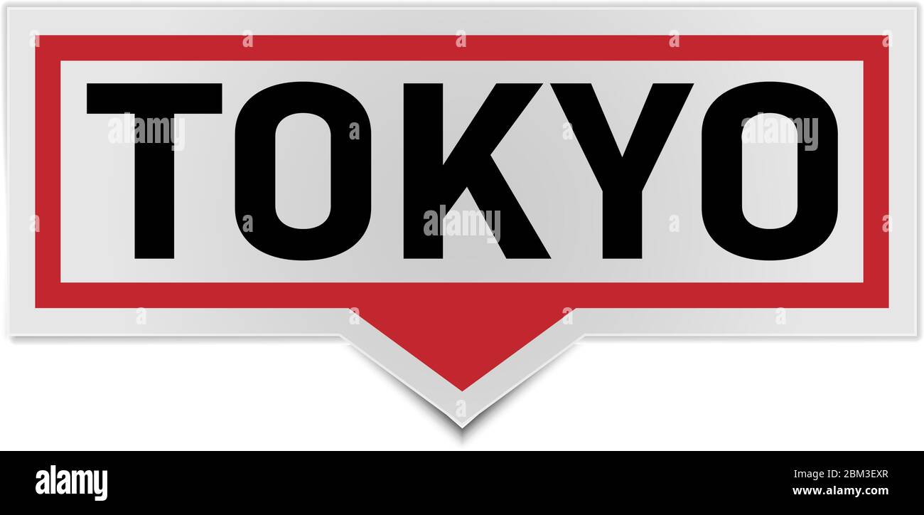 red Tokyo word on a speech bubble- vector illustration Stock Vector ...