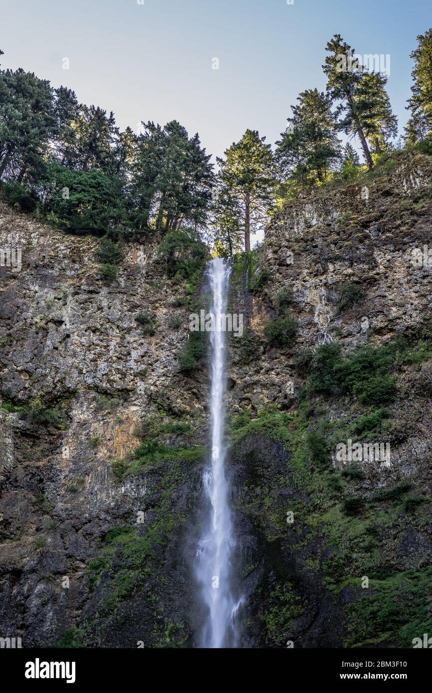 Multnomah Falls in Columbian River Gorge Stock Photo - Alamy