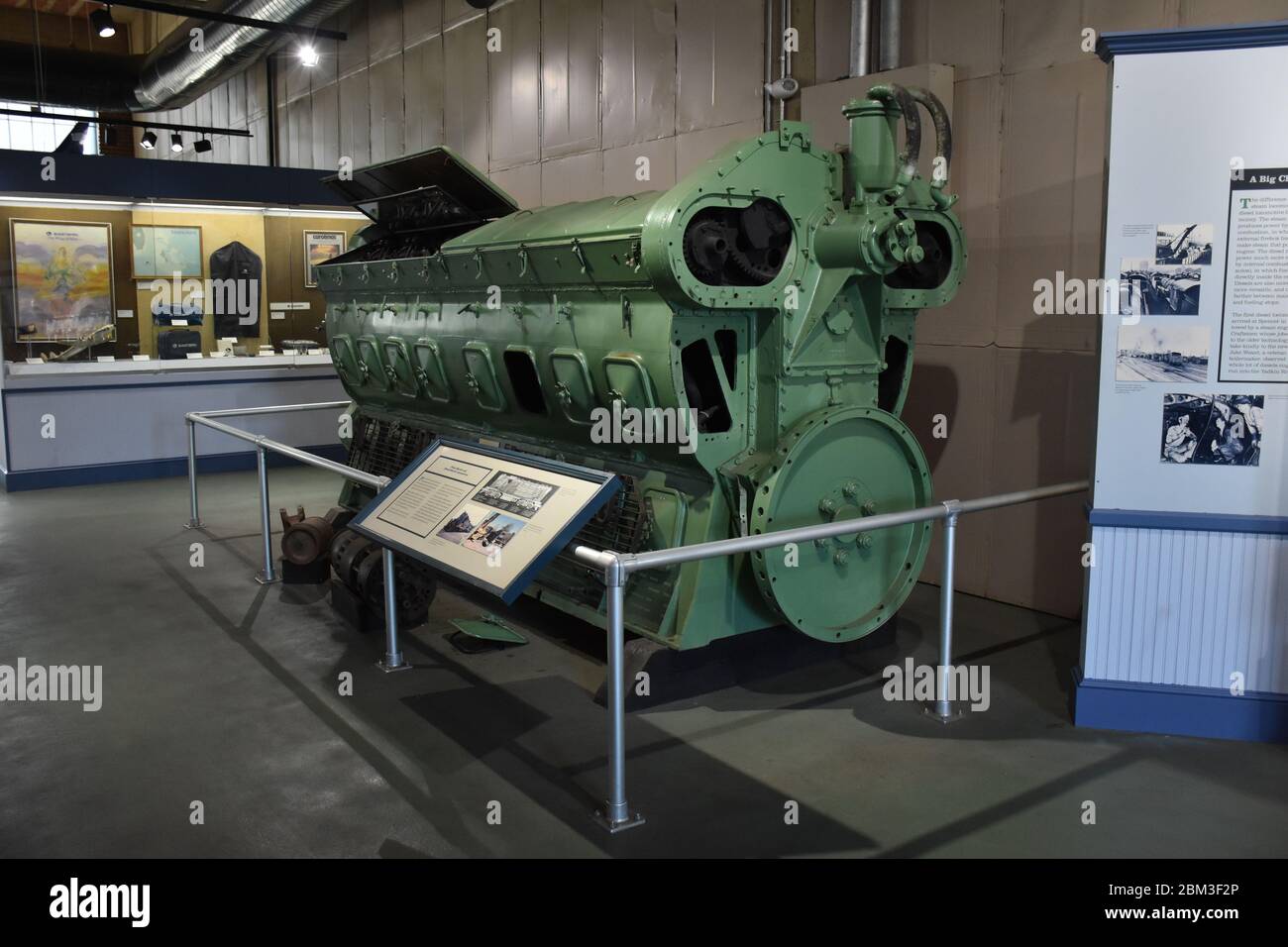 A Diesel Locomotive Engine on display at the North Carolina ...