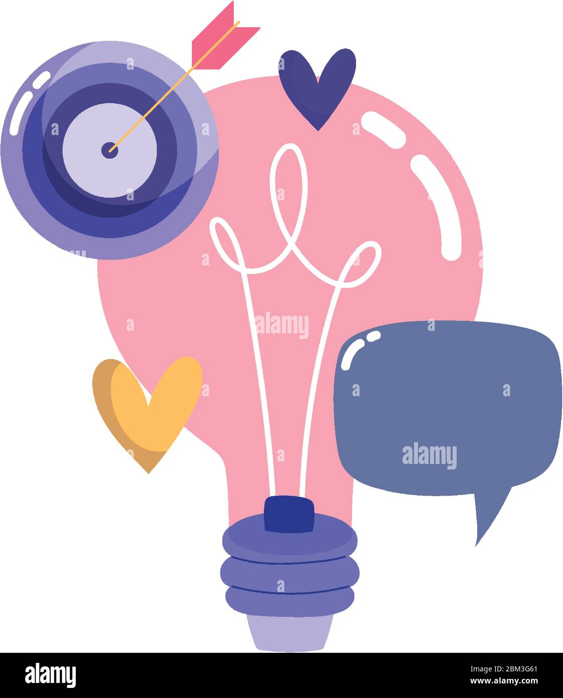 people creativity technology, light bulb target idea innovation vector ...