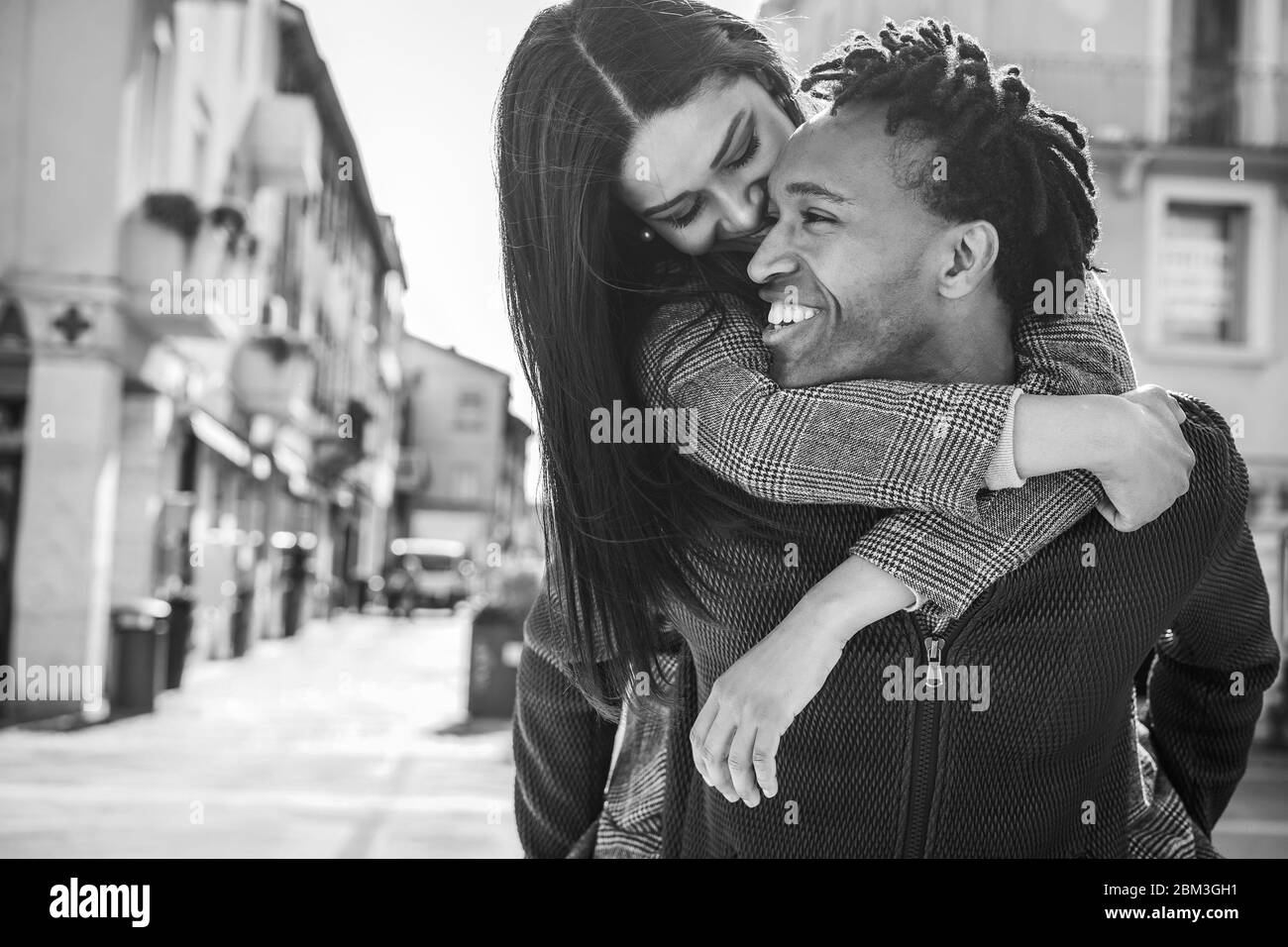 African Couple Having Fun Outdoor In City Tour Young People Lovers