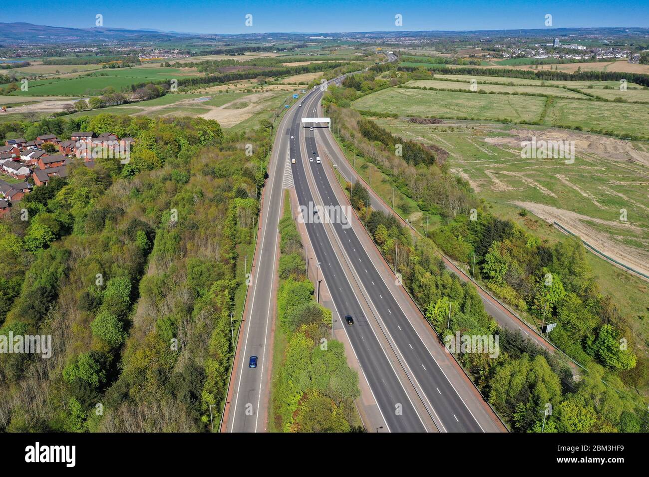 Aerial view motorway hi-res stock photography and images - Alamy