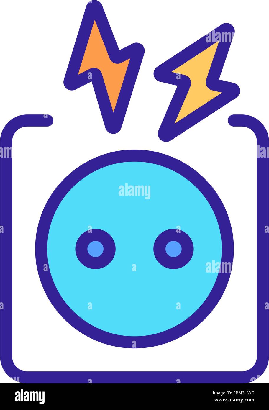 breakdown in electrical outlet icon vector outline illustration Stock ...