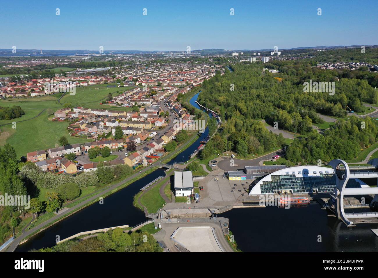 Aerial view of the falkirk wheel hi-res stock photography and images ...