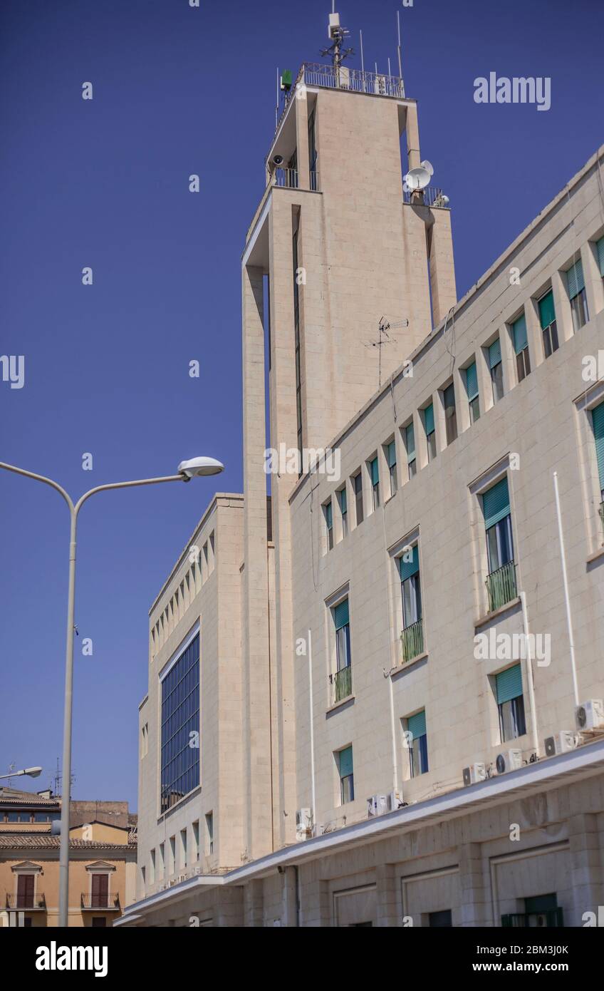 Modern building in the heart of the Sicilian town of Gela Stock Photo ...