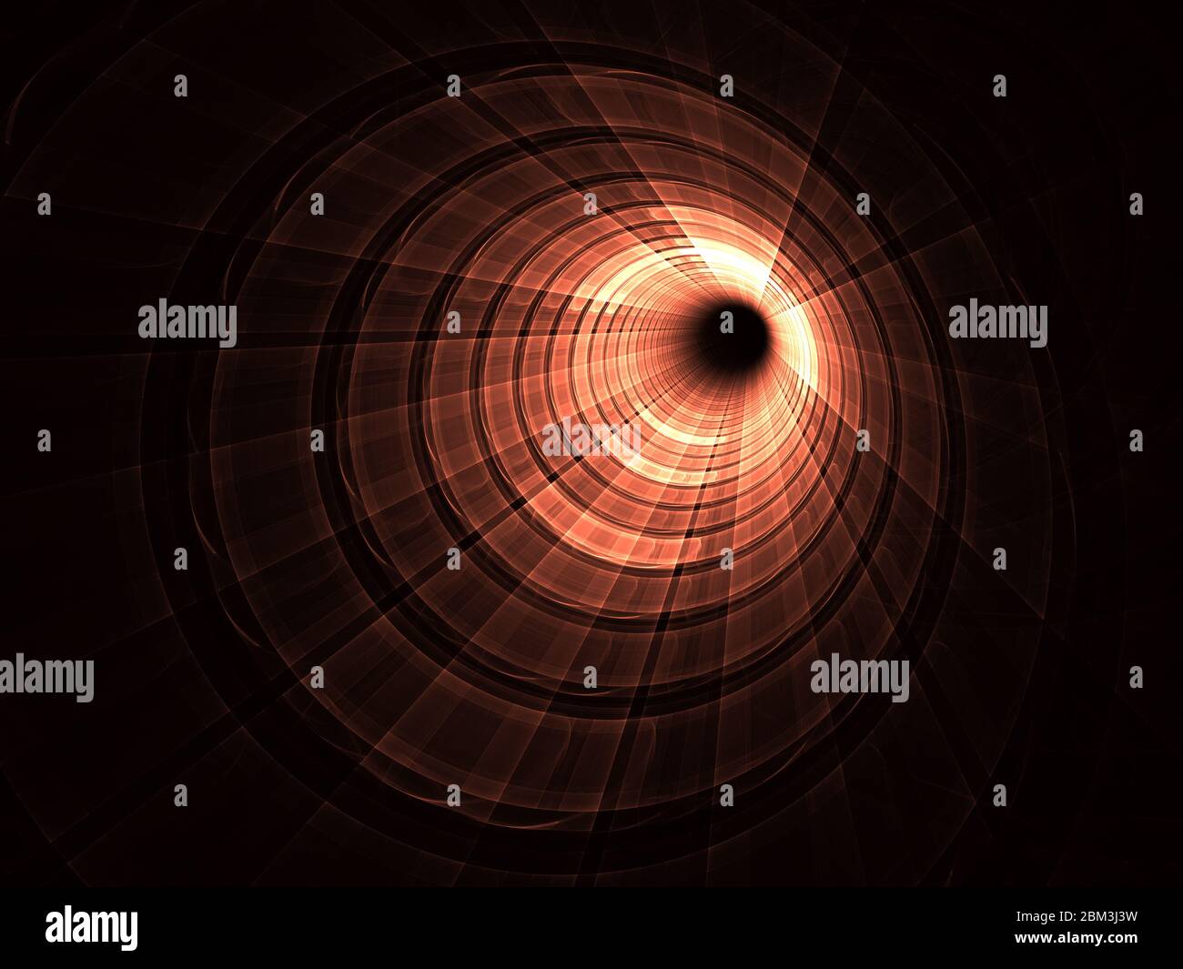 Time tunnel, computer generated abstract fractal background. Abstract ...