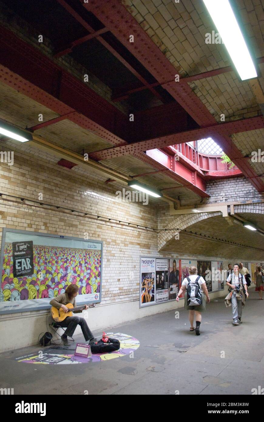 1880s Victorian Underground Pedestrian Subway Busker Busking in South ...
