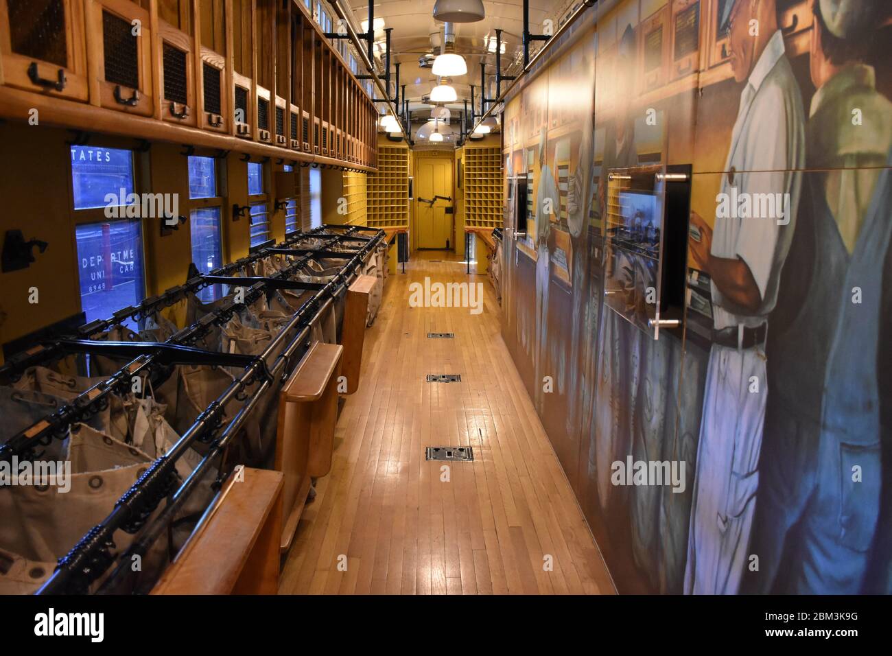 A Railroad Mail Car used to transport Mail is now a Museum Display ...