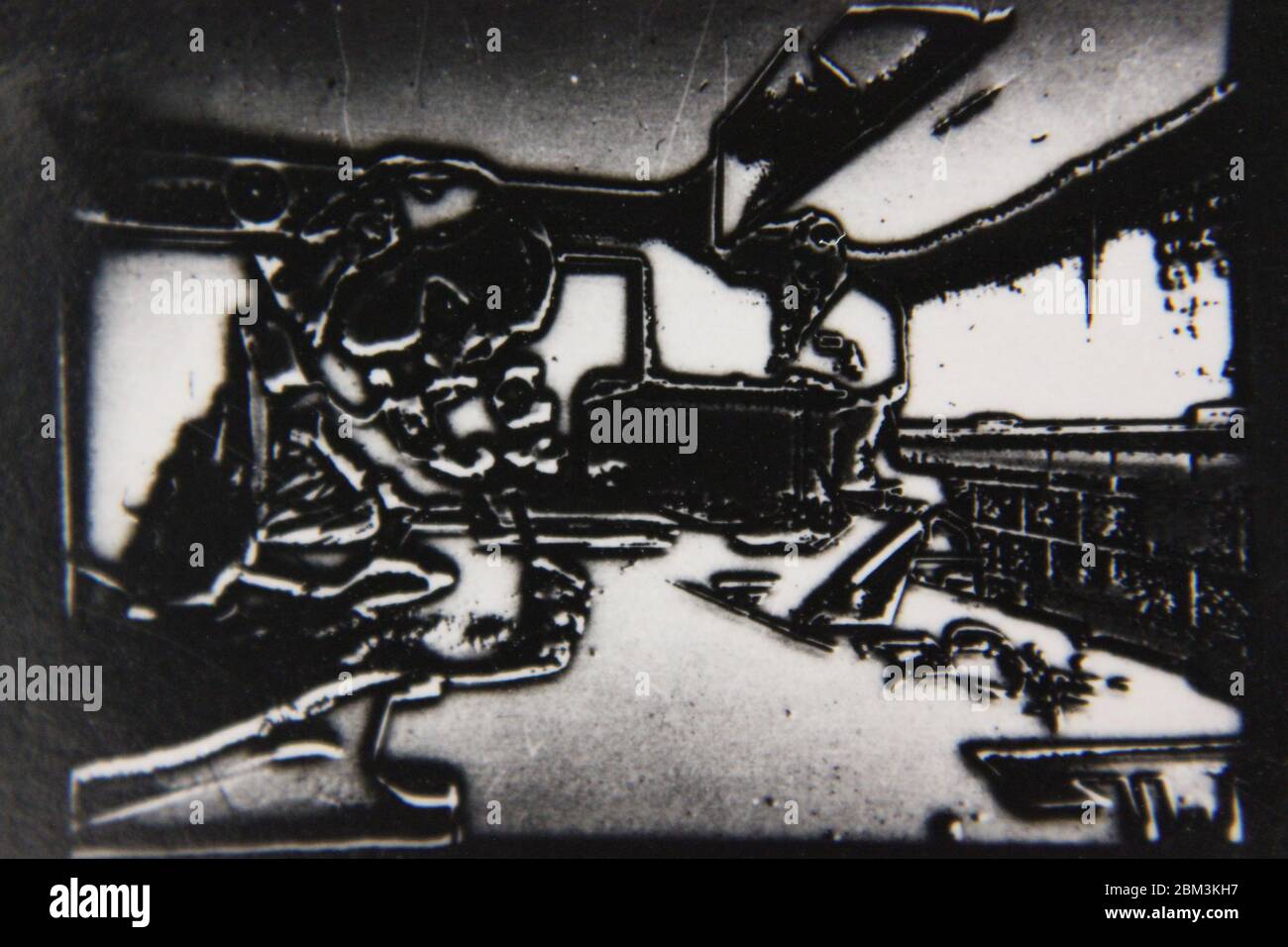 Fine 70s vintage black and white extreme photography of an adult ...