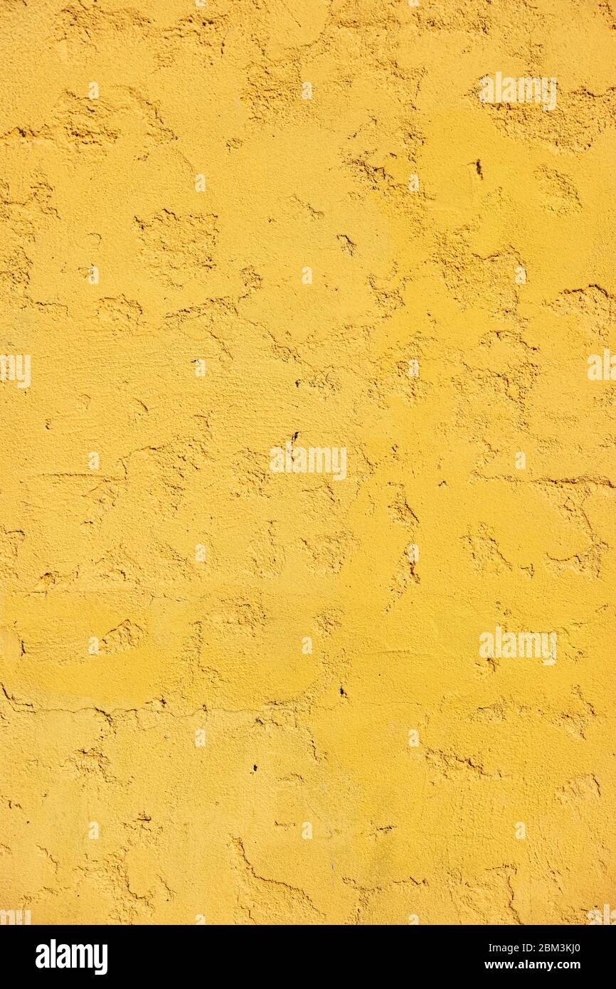 Yellow texture of a colorful painted wall Stock Photo - Alamy