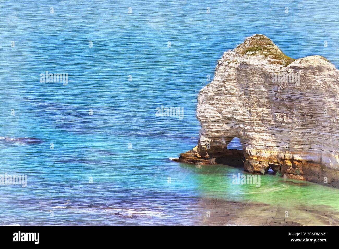 Normandy cliffs artwork hi-res stock photography and images - Alamy