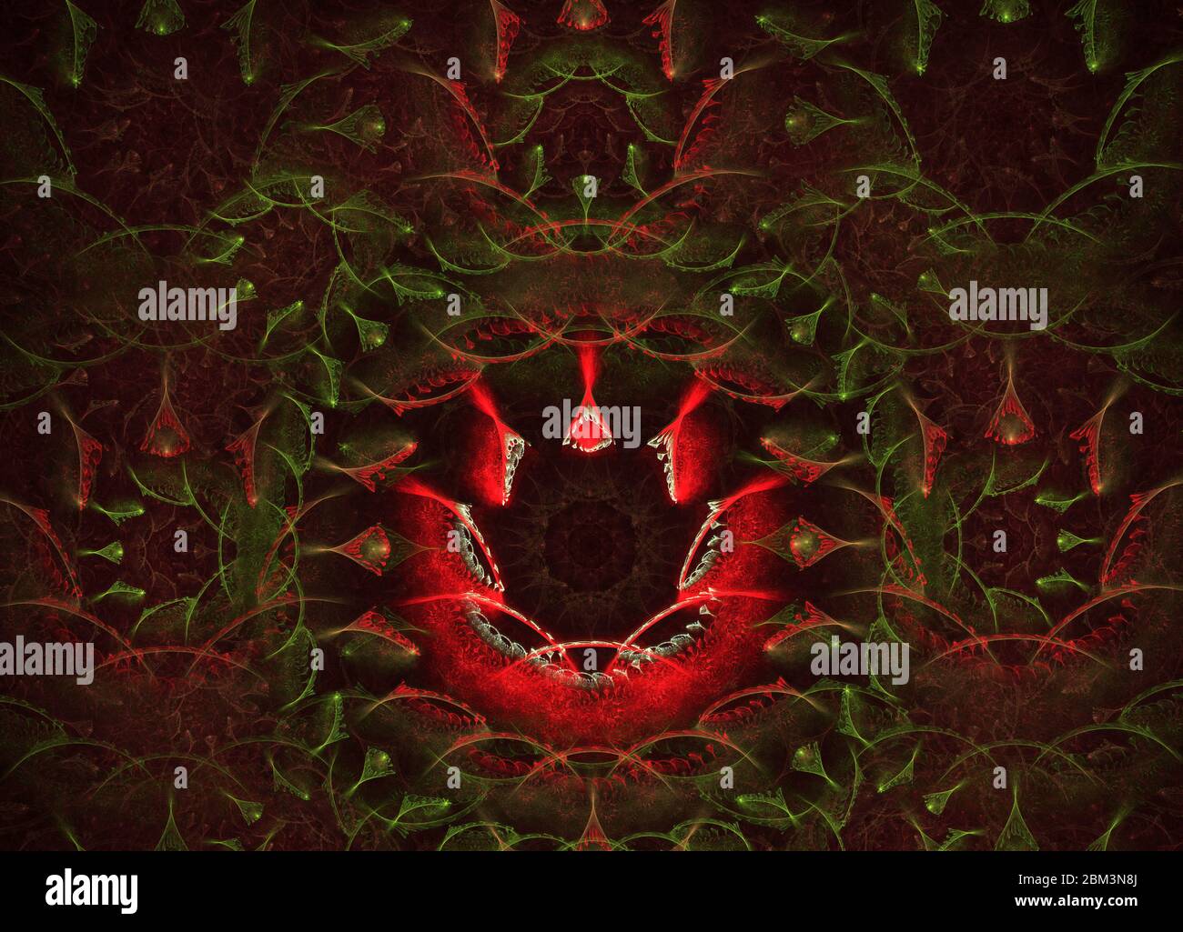 Abstract fractal patterns and shapes. Infinite universe.Mysterious ...