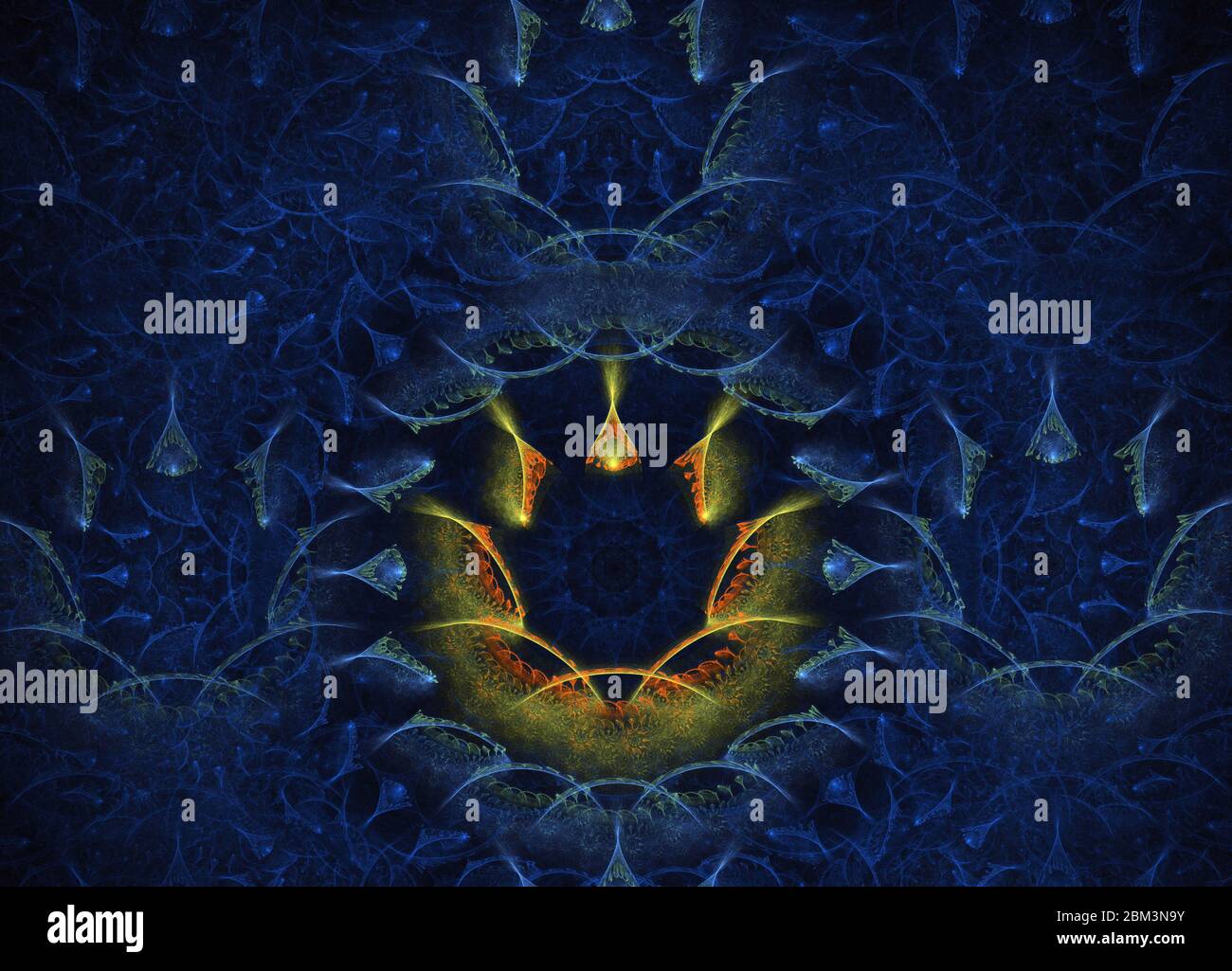 Abstract fractal patterns and shapes. Infinite universe.Mysterious ...