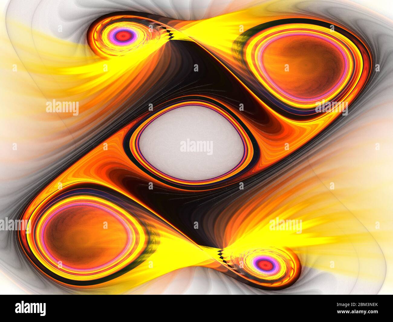 Abstract futuristic decorative composition on white. Fantasy artistic ...