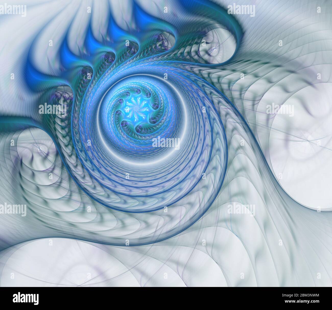 Abstract artwork - 3d illustration, organic geometric shapes. Recursive ...