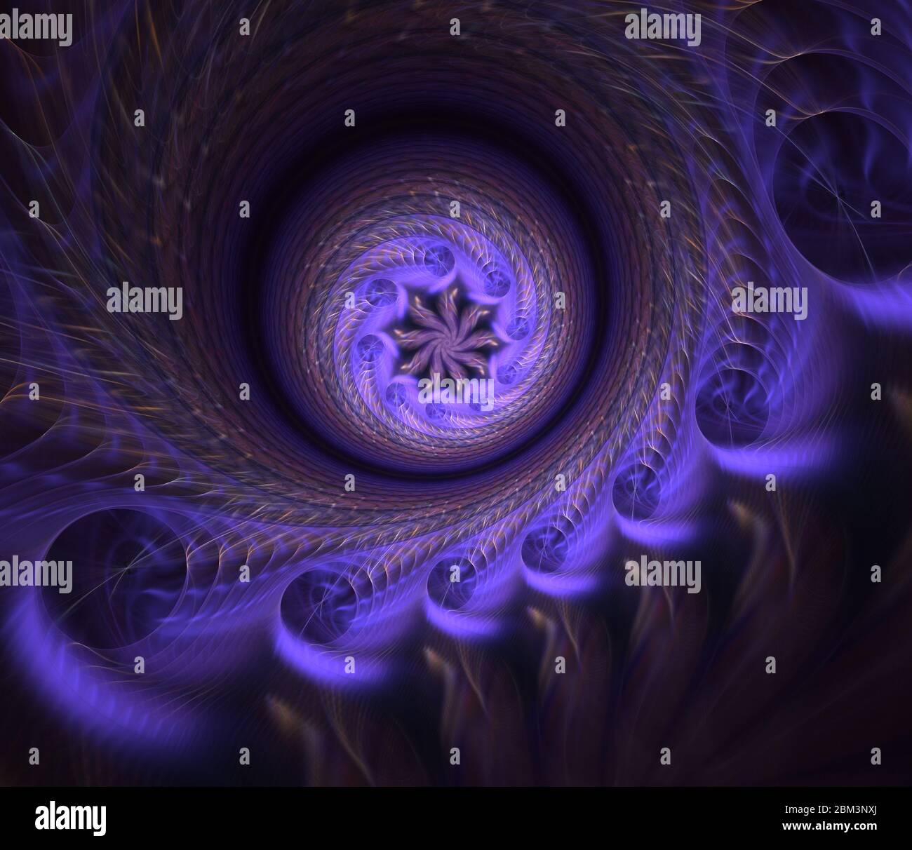 Abstract artwork - 3d illustration, organic geometric shapes. Recursive ...