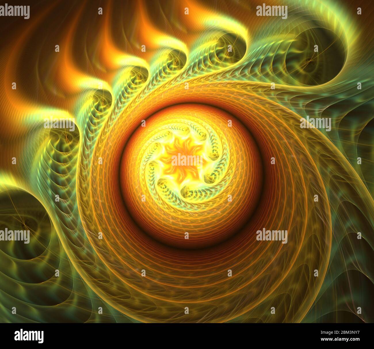 Abstract artwork - 3d illustration, organic geometric shapes. Recursive ...