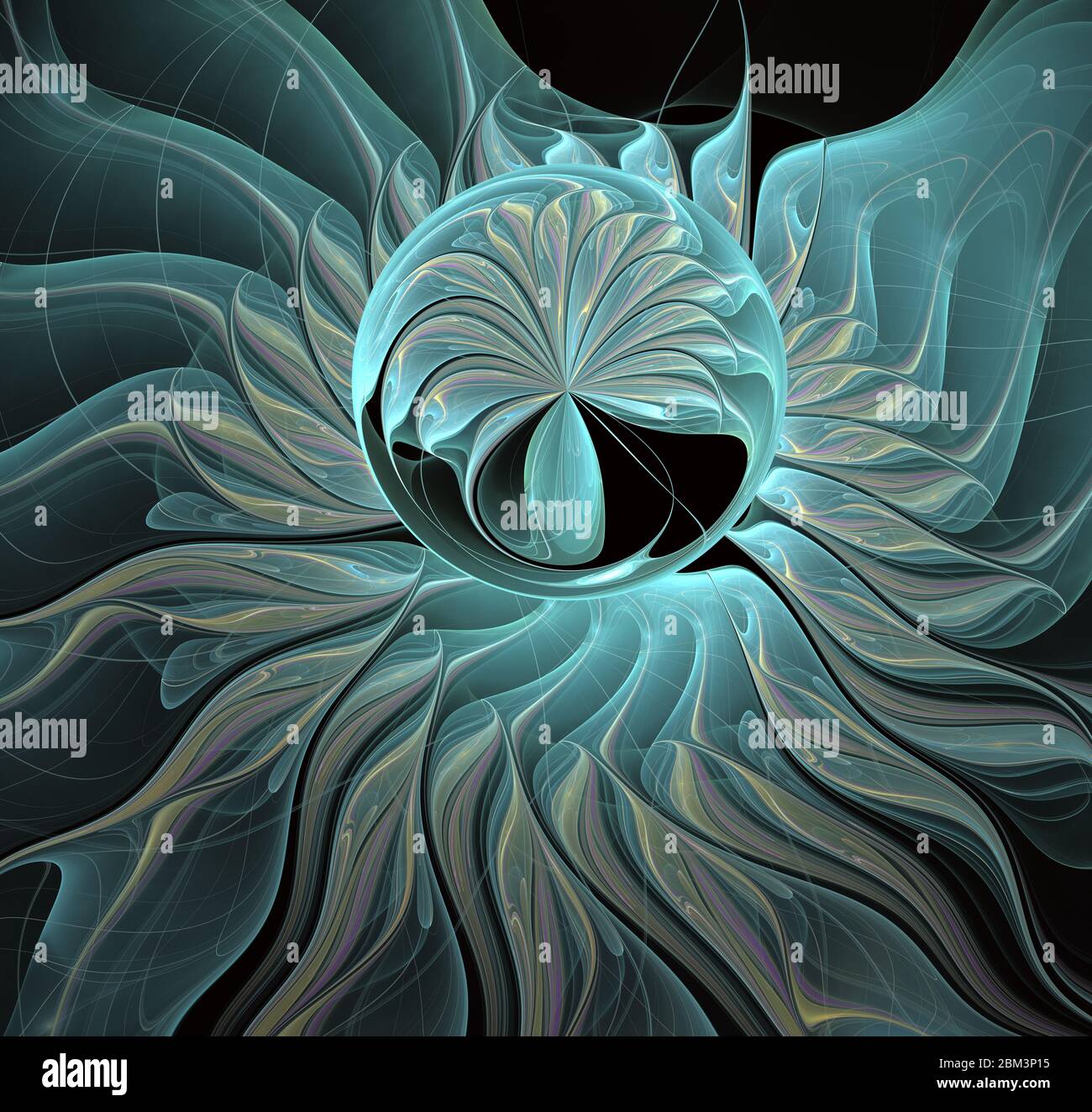 Digital computer fractal art abstract fractals delicate light glass ...