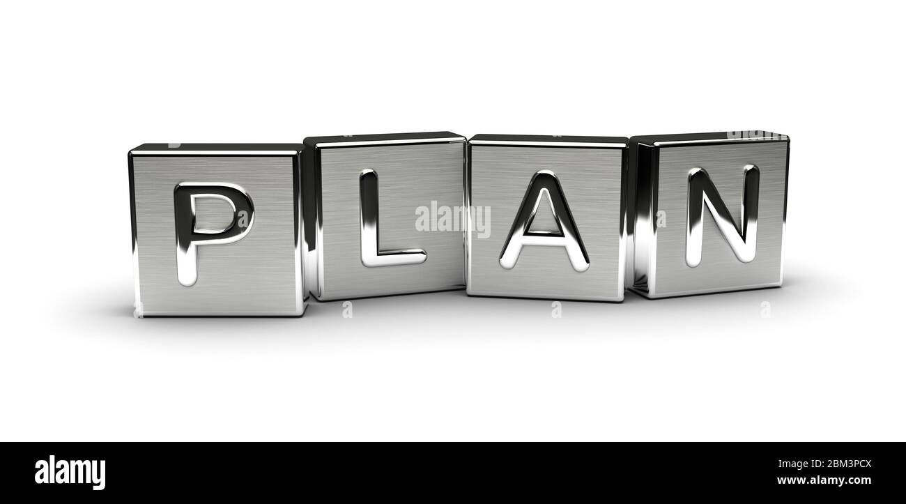 Metal plan text isolated hi-res stock photography and images - Alamy