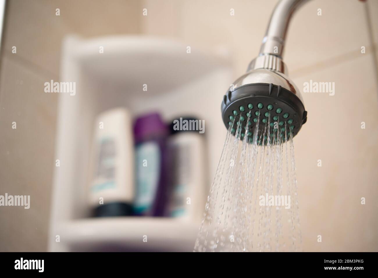 Use of water. Bathroom shower being used Stock Photo - Alamy