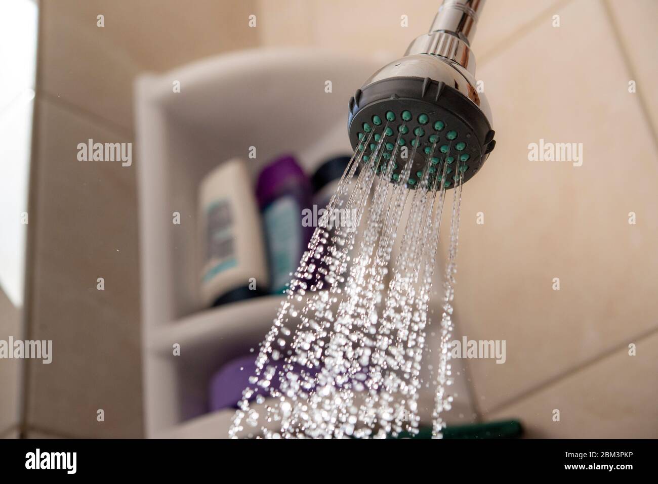 Use of water. Bathroom shower being used Stock Photo - Alamy