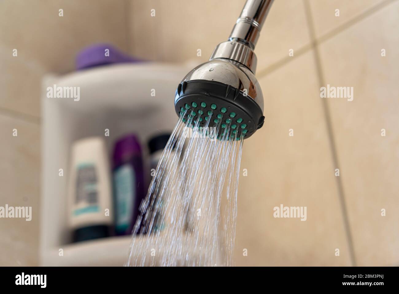 Use of water. Bathroom shower being used Stock Photo - Alamy