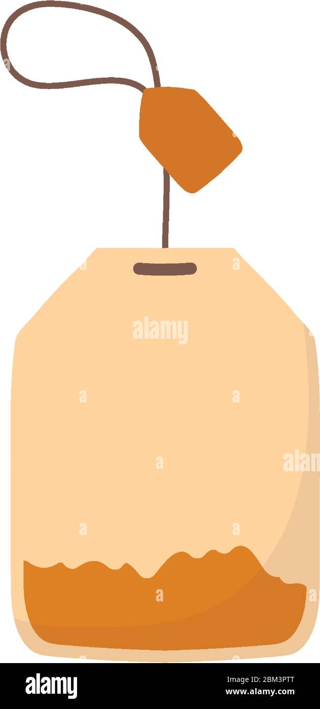 tea bag herbal isolated icon white background vector illustration Stock ...