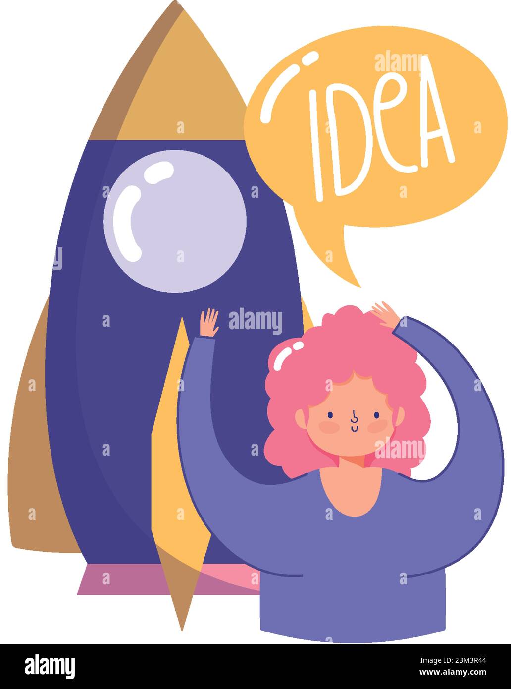 people creativity and technology,girl and rocket startup creativity ...