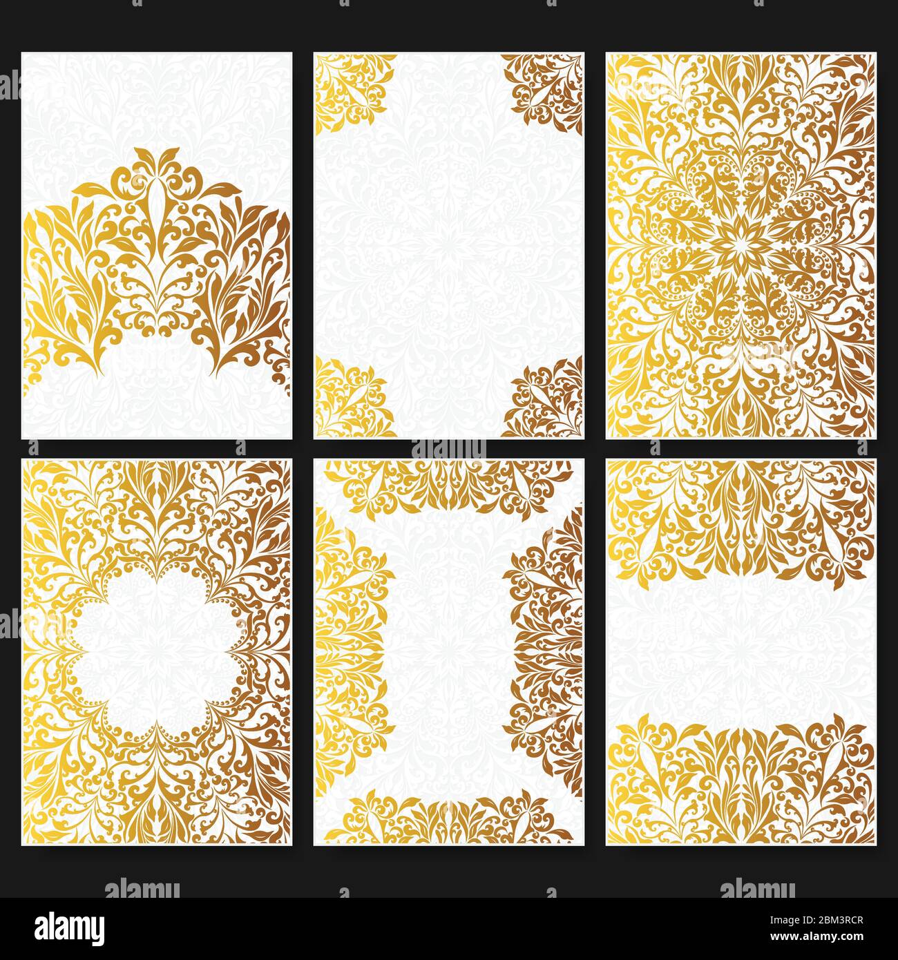 Retro gold boho floral patterns background Stock Vector Image & Art - Alamy