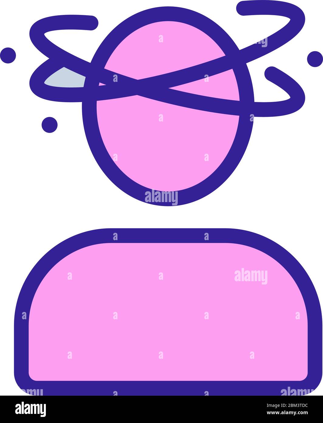 loss of human consciousness icon vector outline illustration Stock ...