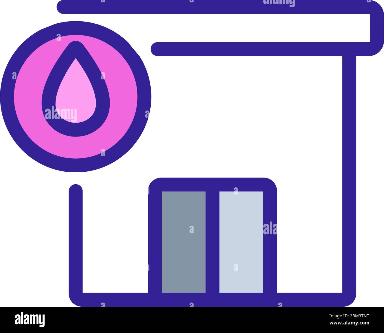 blood donation point icon vector outline illustration Stock Vector ...