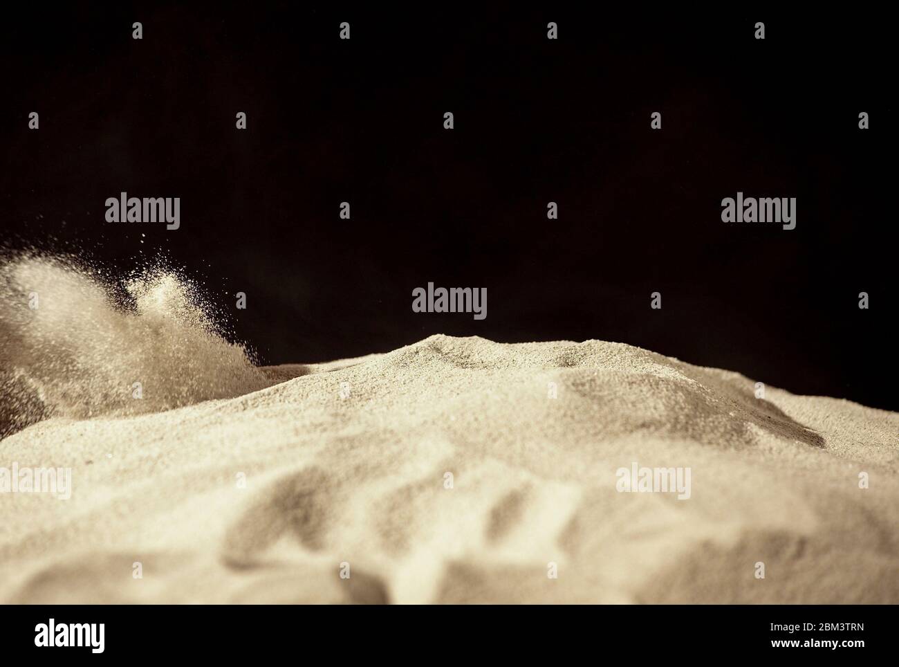 abstract powder splatted background, Freeze motion of earth dust ...