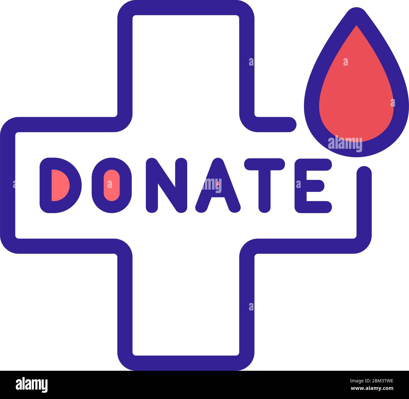 need for blood donation icon vector outline illustration Stock Vector ...