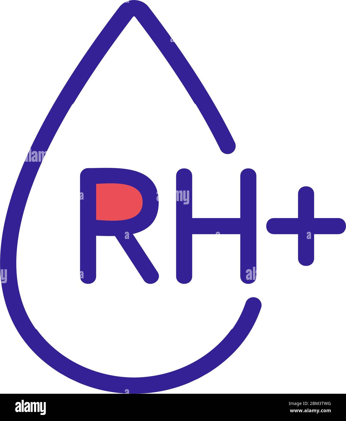 positive rhesus factor icon vector outline illustration Stock Vector ...