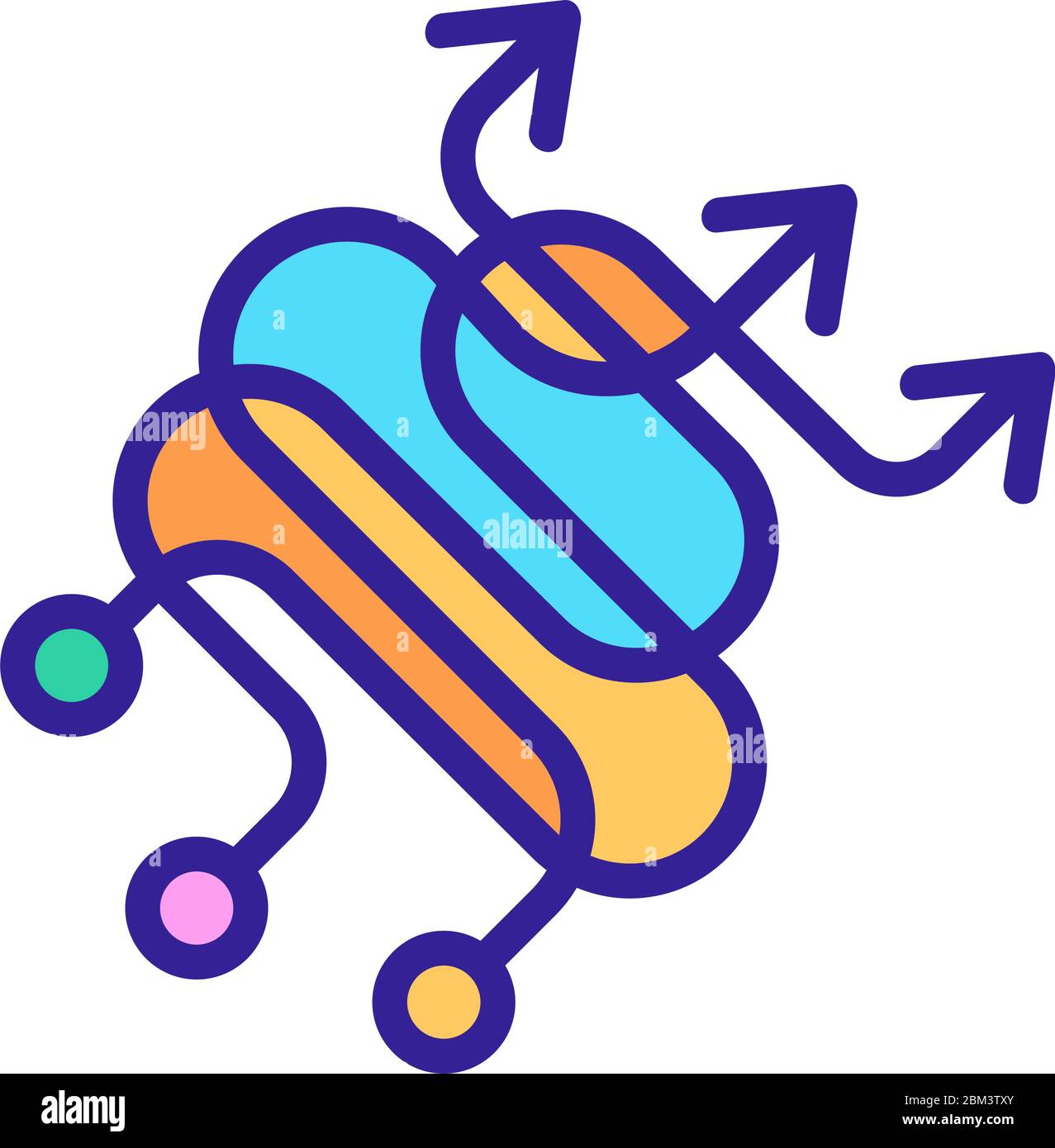 entangled vector analysis icon vector outline illustration Stock Vector ...