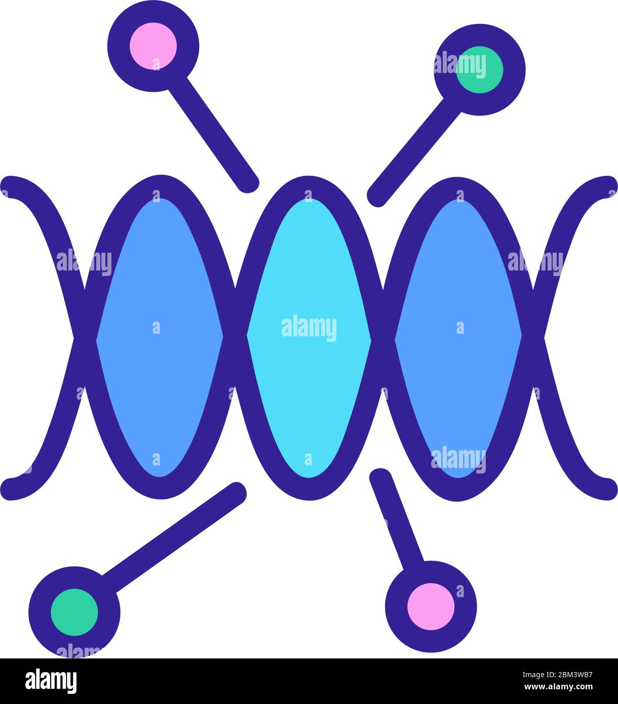 circular network analysis icon vector outline illustration Stock Vector ...