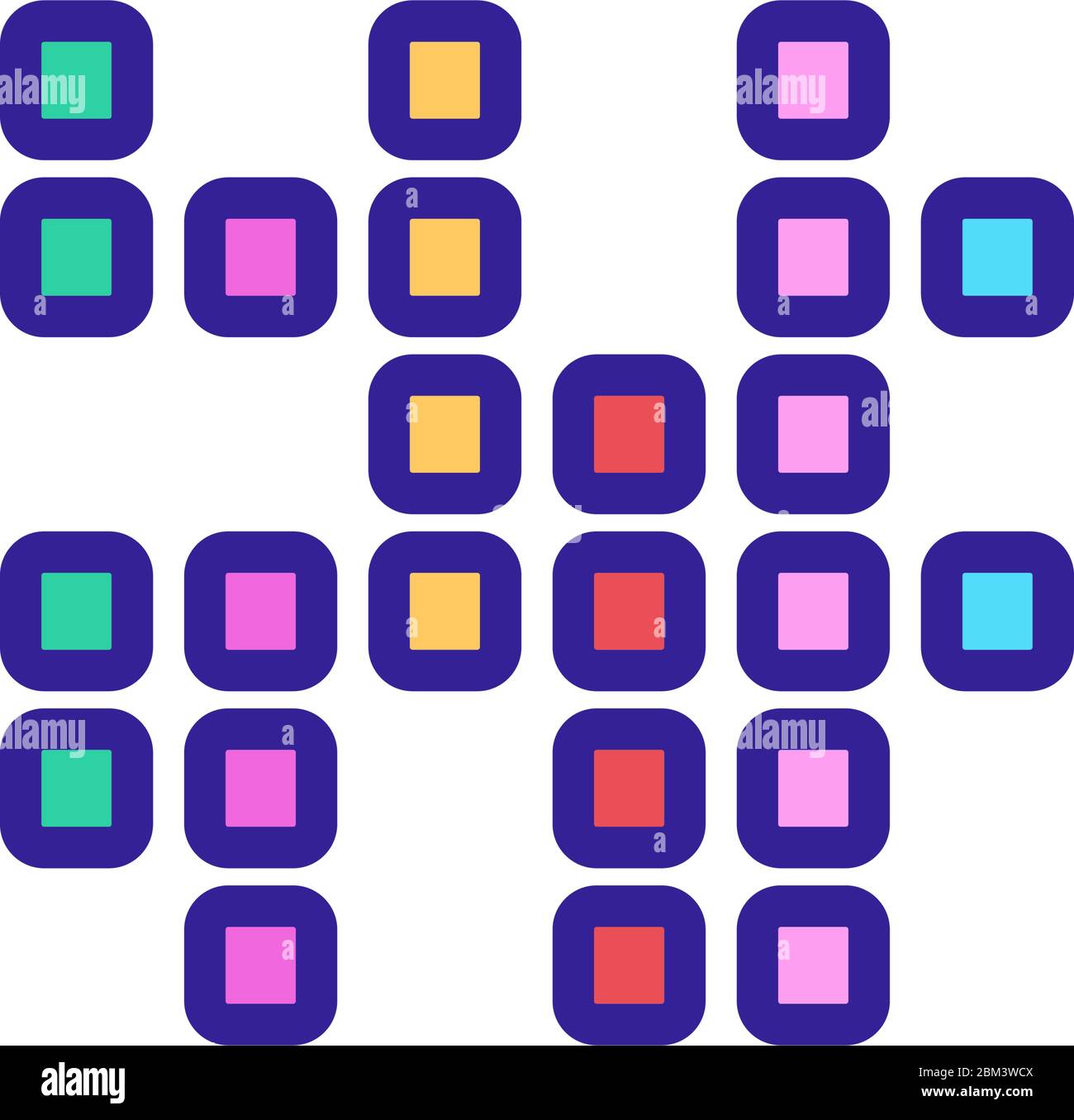 network analysis icon vector outline illustration Stock Vector Image ...