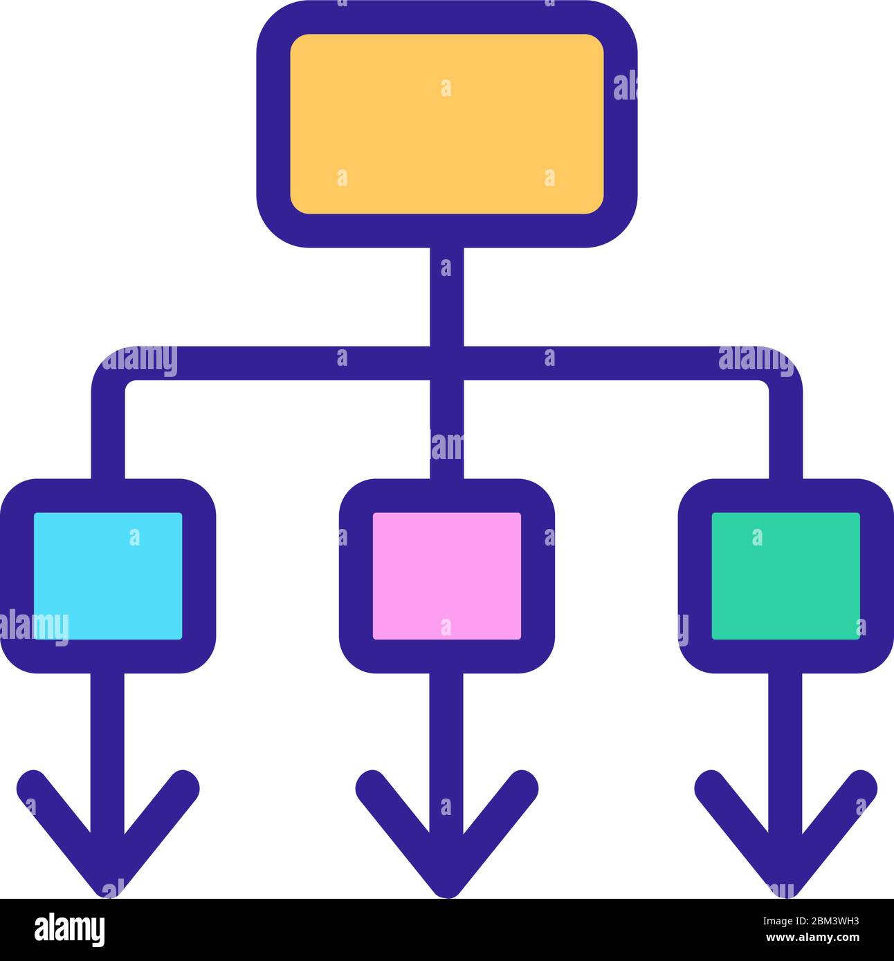 gradual algorithm icon vector outline illustration Stock Vector Image ...