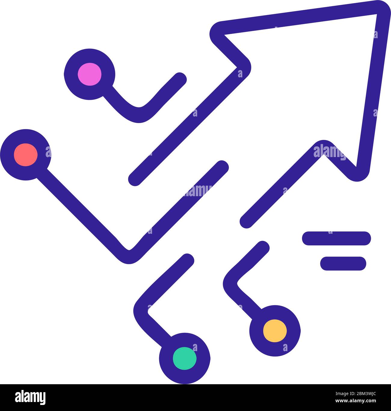 tech growth analysis icon vector outline illustration Stock Vector ...