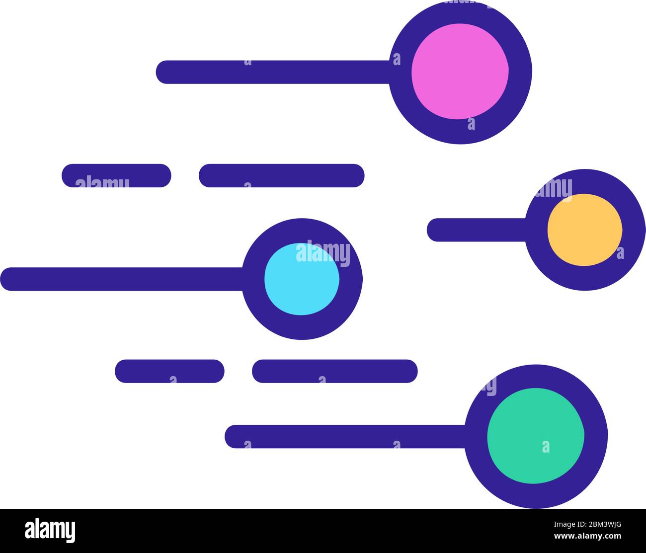 linear network data icon vector outline illustration Stock Vector Image ...