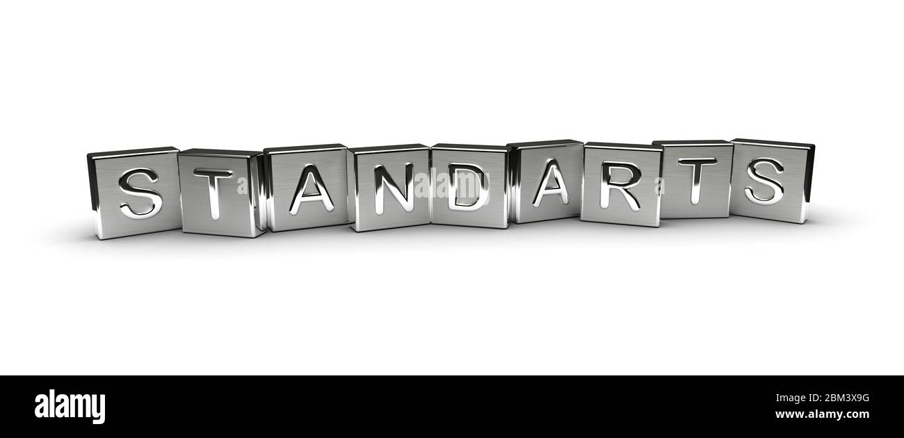 Metal Standarts Text (Isolated on white background Stock Photo - Alamy