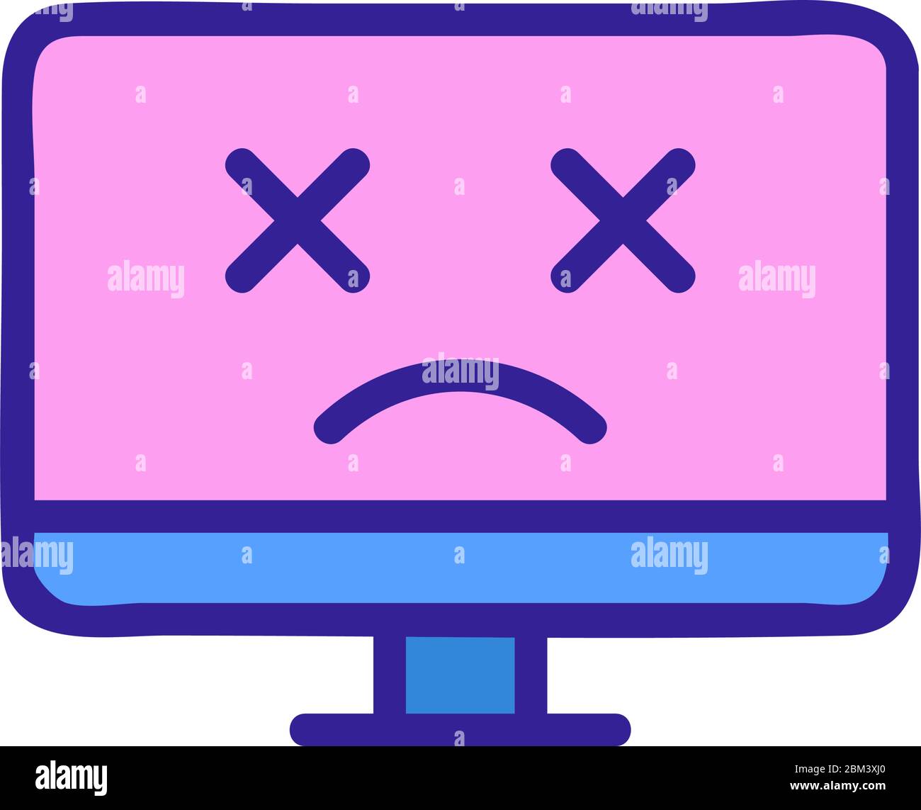 computer breakdown icon vector outline illustration Stock Vector Image ...