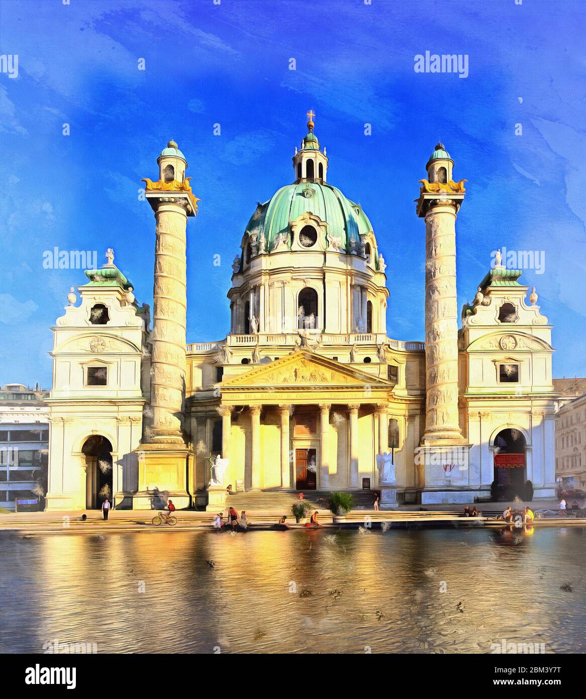 Drawing karlskirche vienna hi-res stock photography and images - Alamy