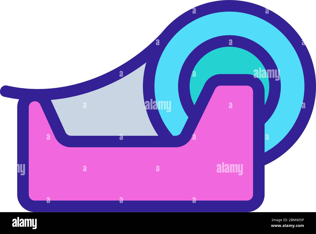 attached tape holder icon vector outline illustration Stock Vector ...