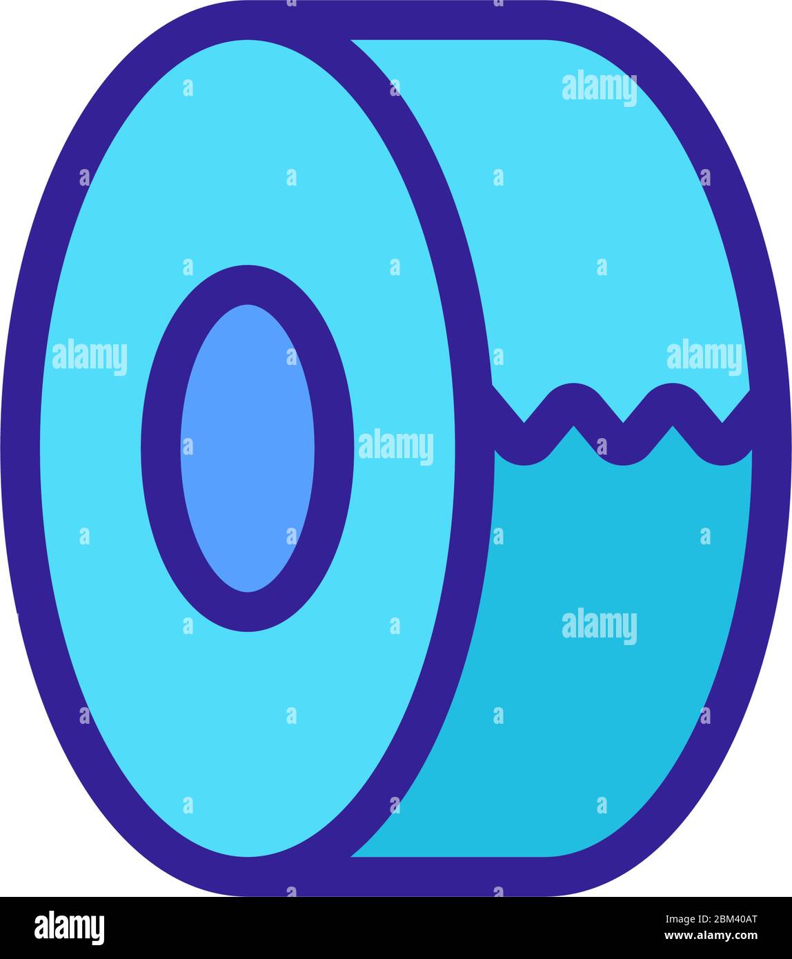 not started roll of adhesive tape icon vector outline illustration ...