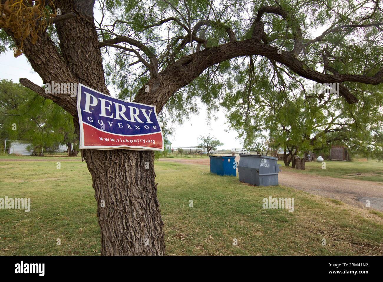 Paint Creek, Texas USA, September 22 2011: A battered Rick Perry for ...