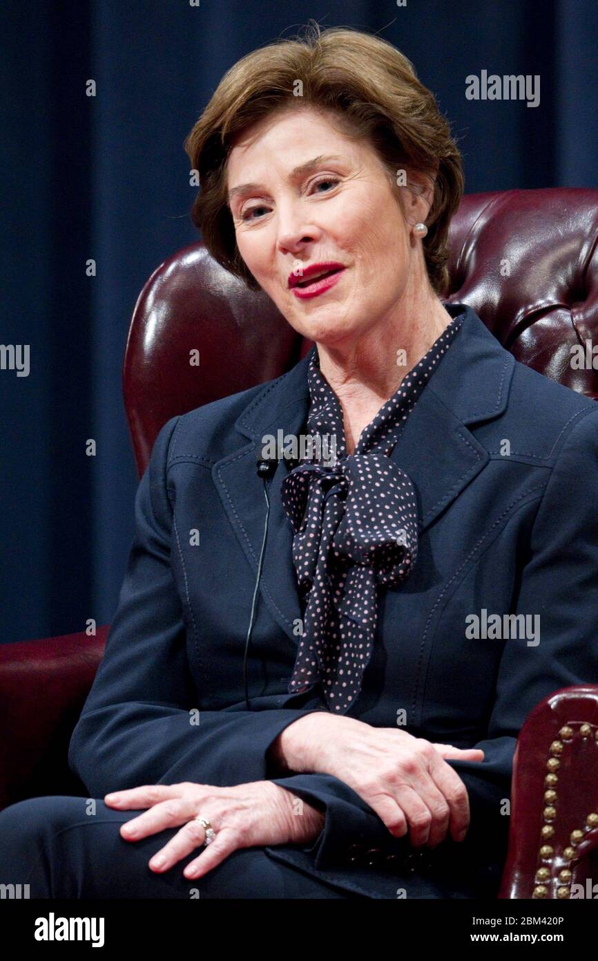 College Station Texas USA, November 15, 2011: Former U.S. First Lady ...