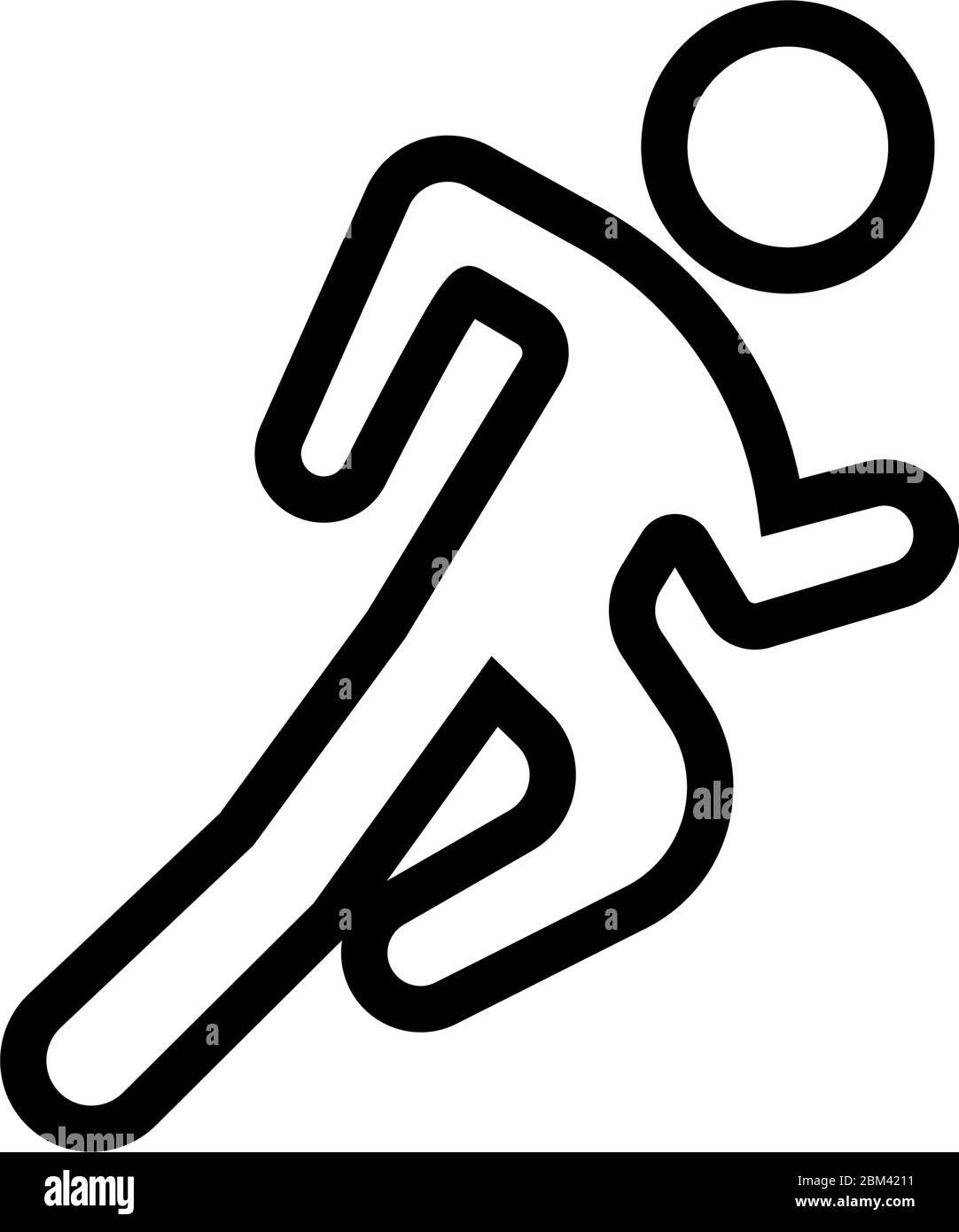 running man icon vector outline illustration Stock Vector Image & Art ...